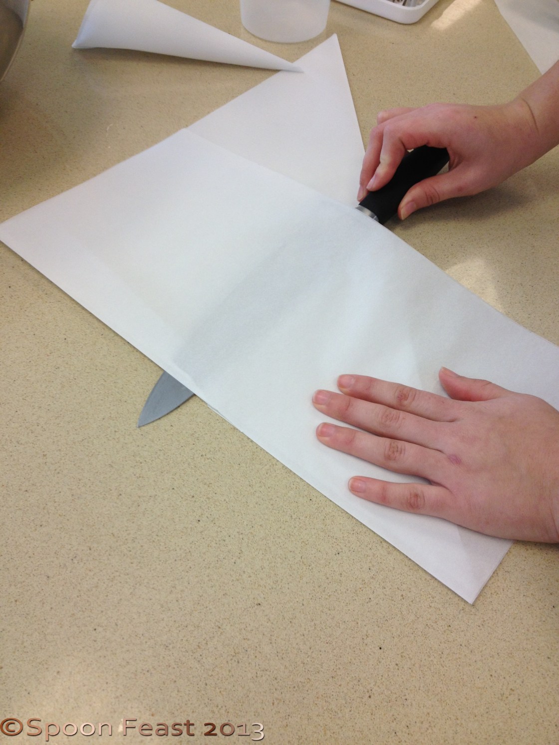 How to Make a Paper Cone for Piping | Spoon Feast